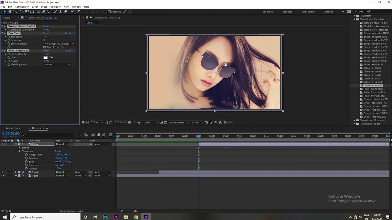 After effects tutorial | photo slideshow template with effects ...