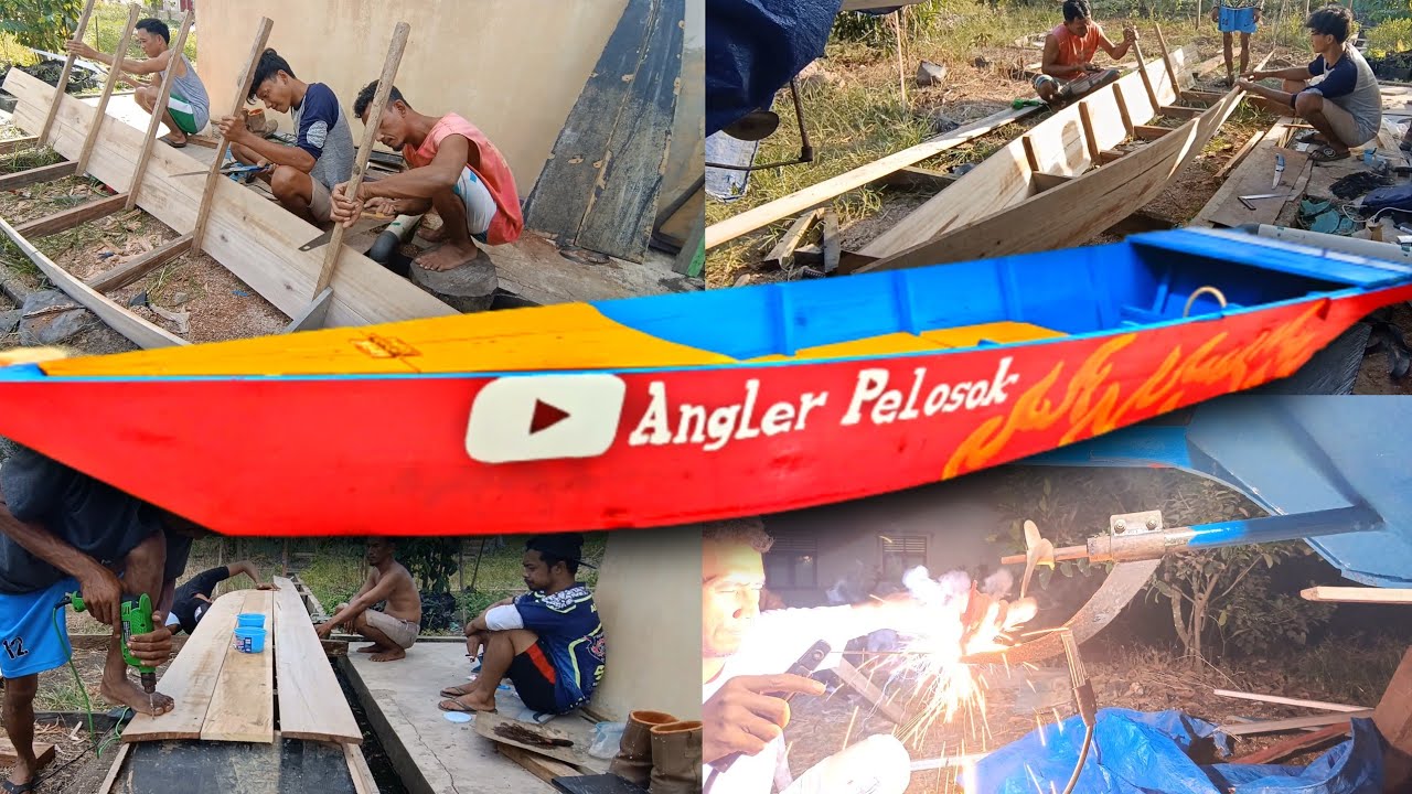 Membuat perahu untuk memancing dengan panjang 4 meter - YouTube