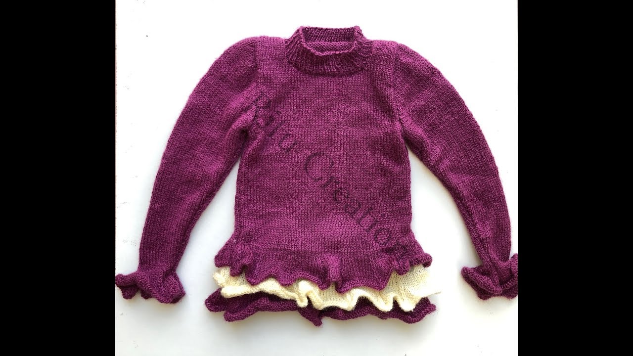 Knitting Stylish Frill Sweater - YouTube