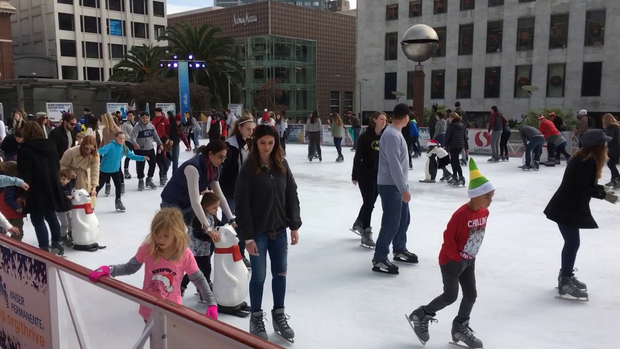 Holiday Ice Rink Union Square San Francisco California December 2017 ...