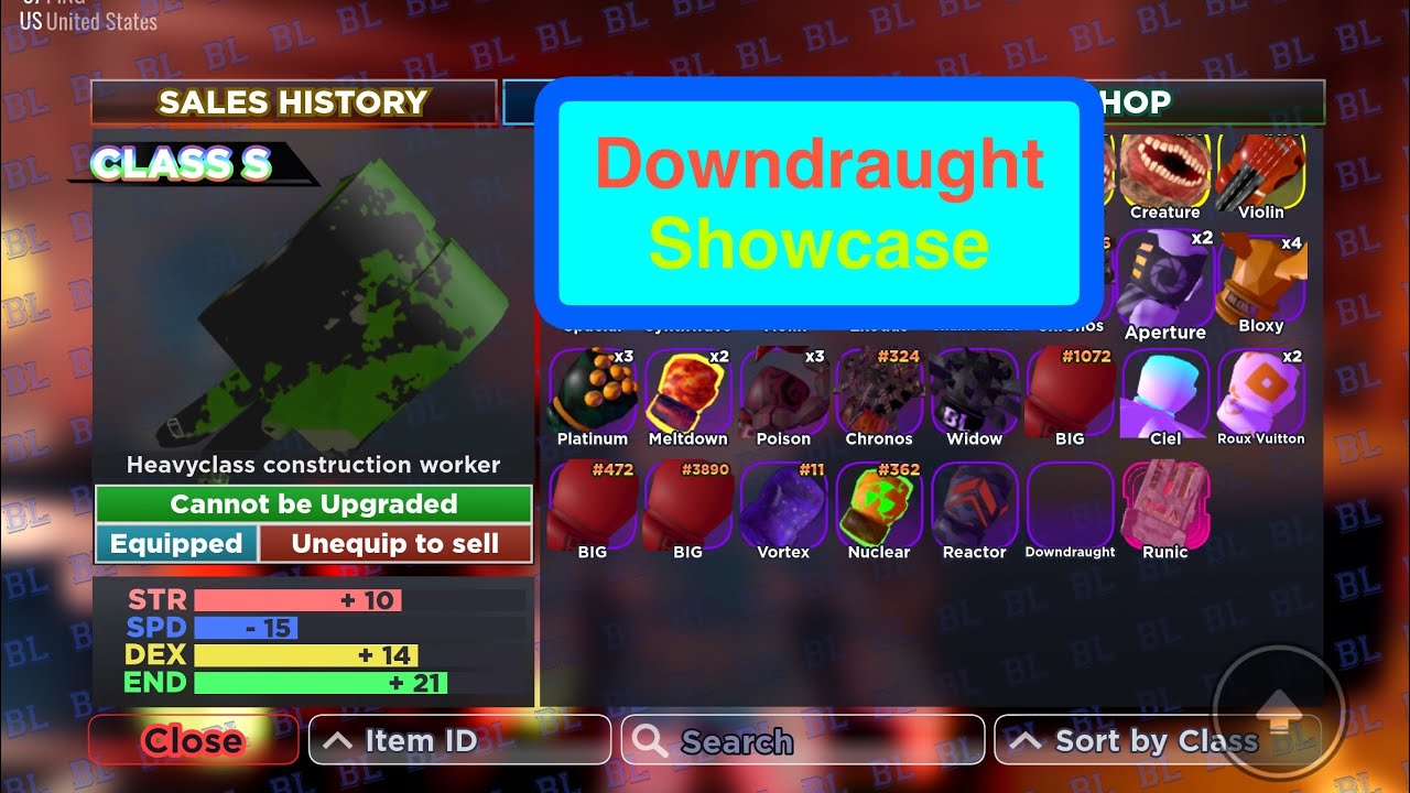 Downdraught glove showcase (Boxing League)Roblox#trending #roblox ...
