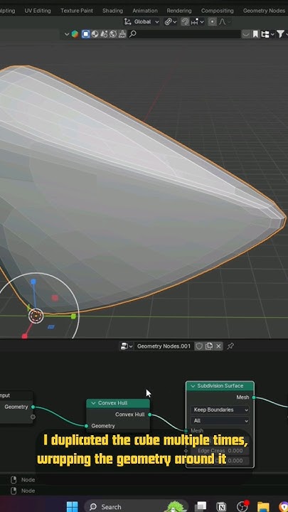 Day 01 | Convex Hull | #geometrynodes #blender #blender3d #animation # ...
