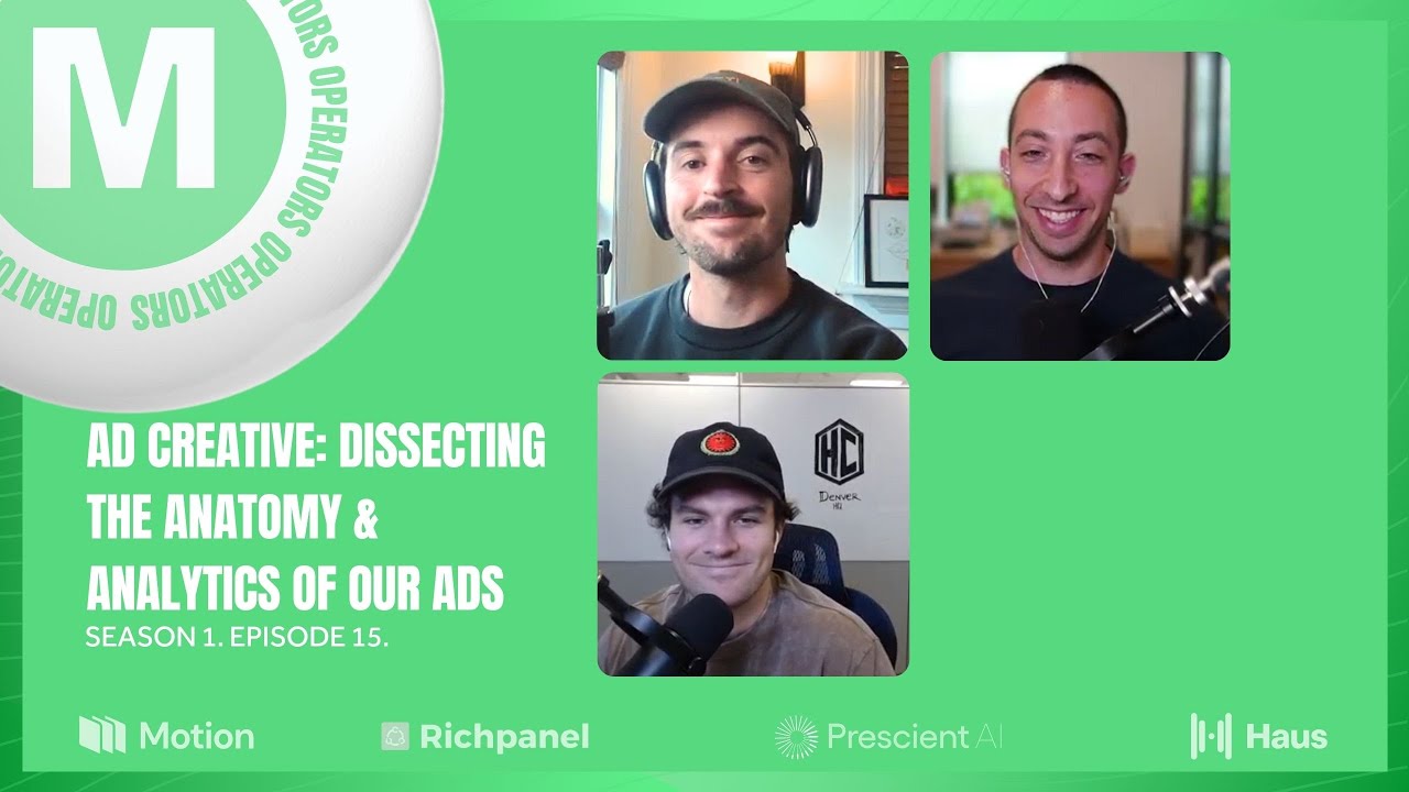E015: Ad Creative: Dissecting The Anatomy & Analytics of Our Ads - YouTube
