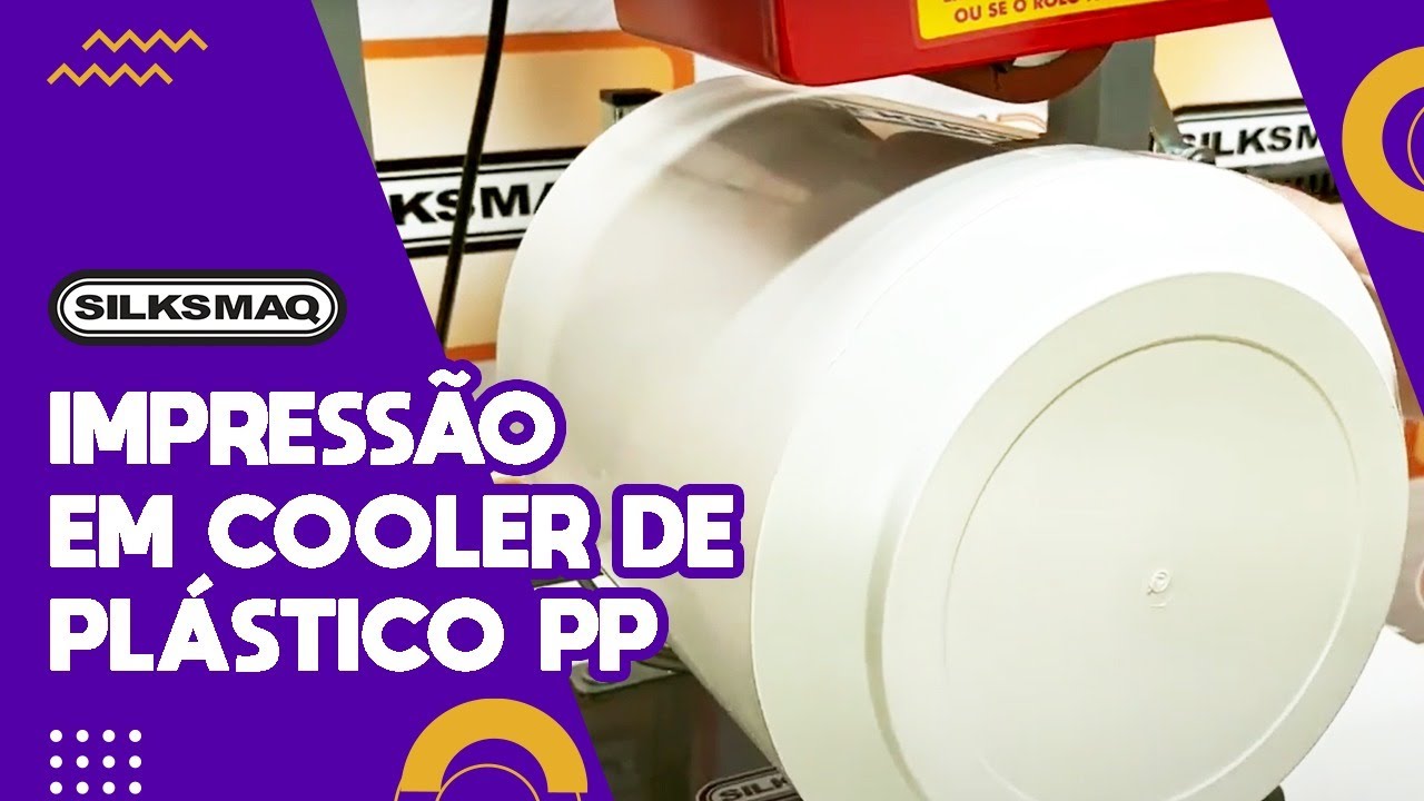 Impressão no Cooler na maquina transfer giro 360 Hiper Giro Silksmaq ...