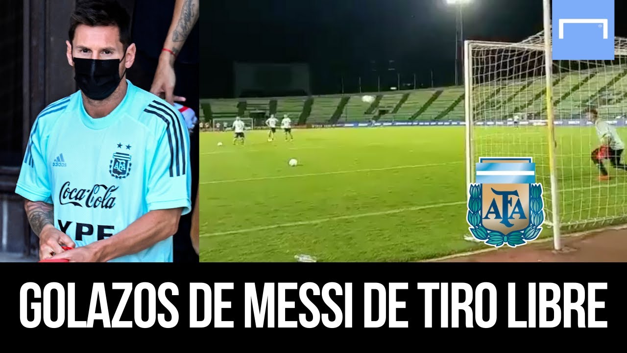 ¡Golazos! Messi se luce con tiros libres en el entrenamiento de ...