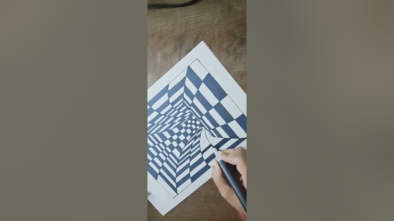 How to draw 3D tunnel| Optical Illusion Art| 3D Art| Easy Trick Art ...