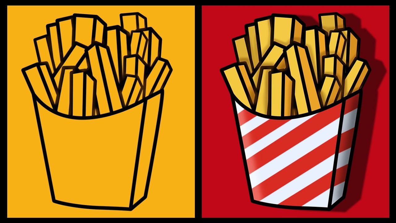 How To Draw & Color Crispy French Fries - YouTube