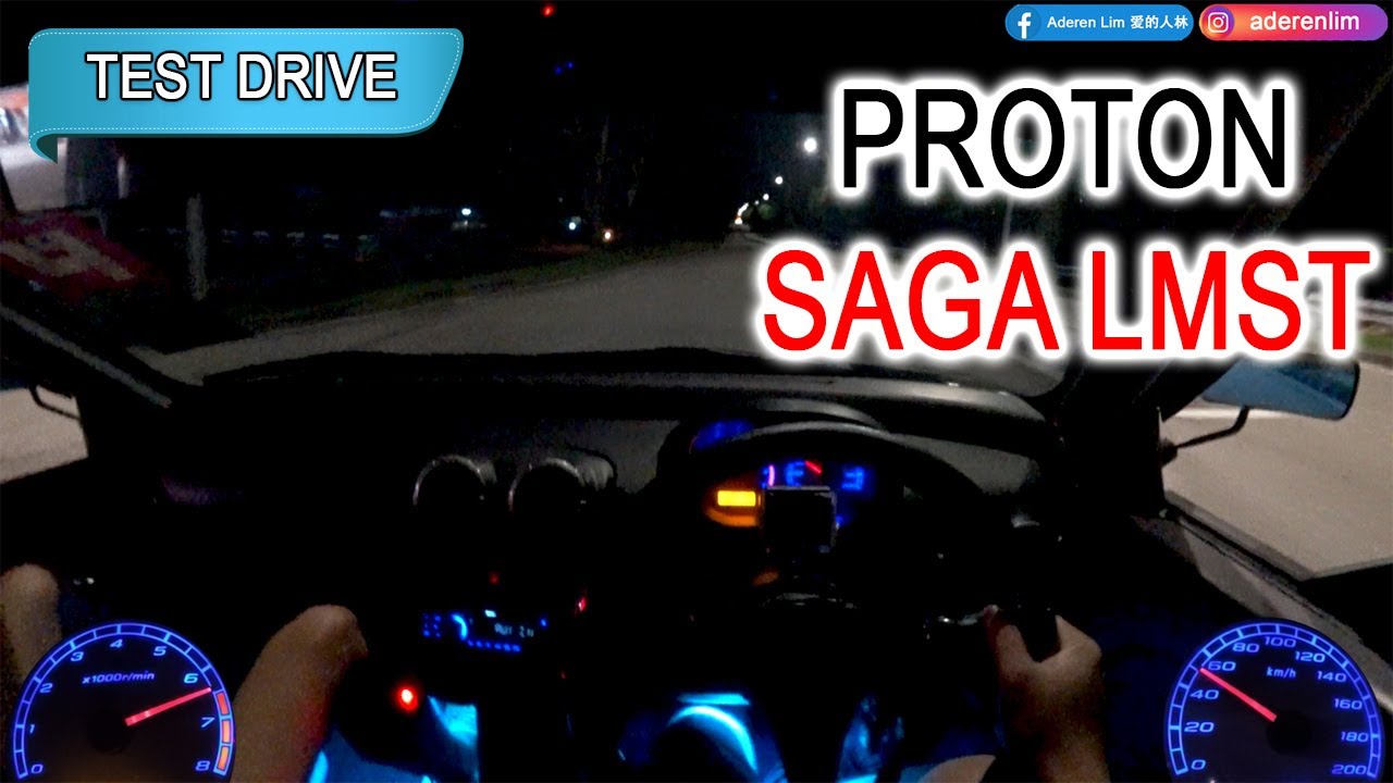 Night drive | Proton Saga LMST 1.3 L, 4G13P, 12V, 5MT | Malaysia #POV ...