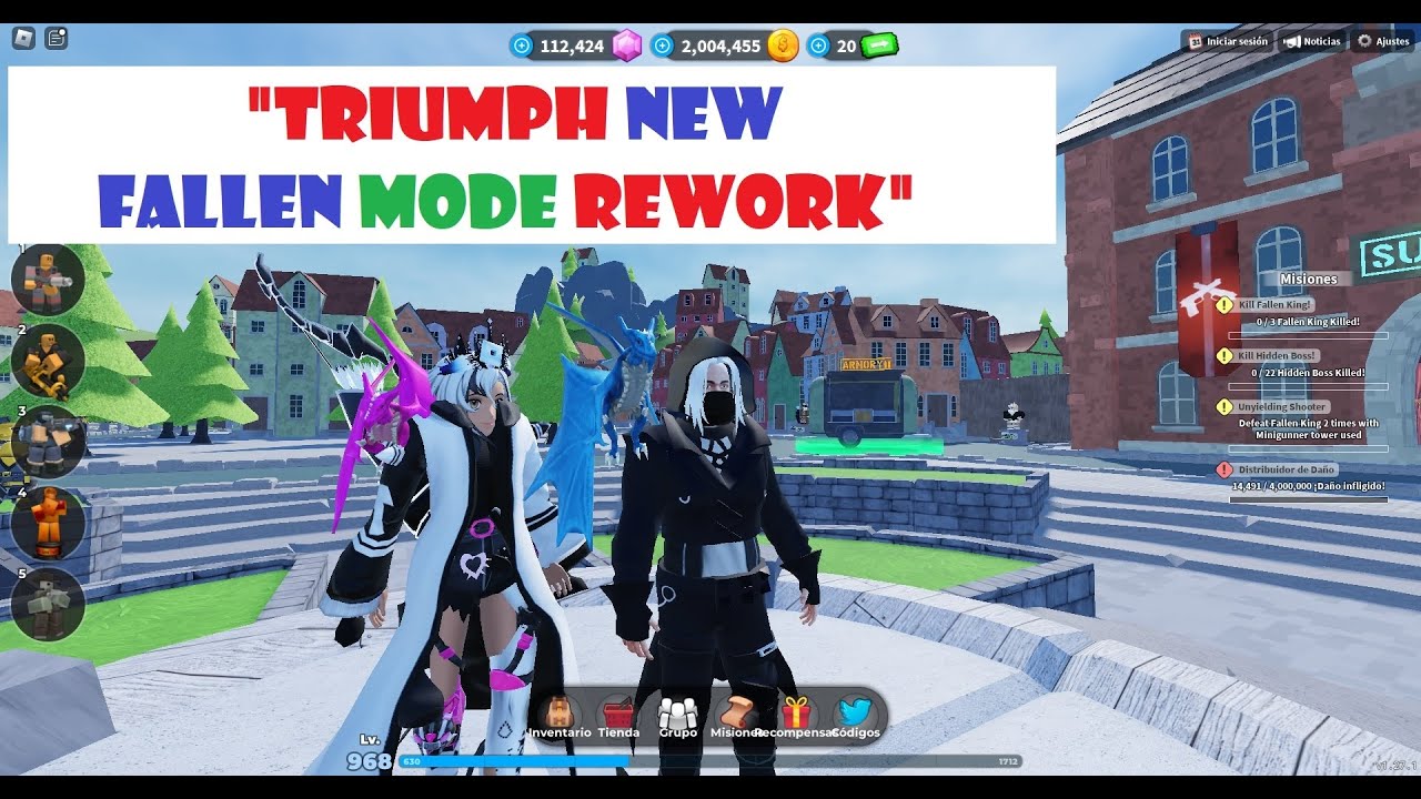 TRIUMPH NEW FALLEN MODE REWORK. ROBLOX TOWER DEFENSE SIMULATOR - YouTube