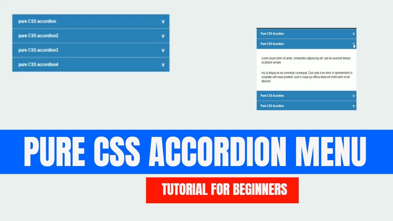 accordion menu bar | tutorial for beginners | online web coding - YouTube