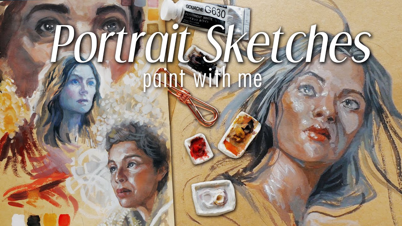 practicing portraits in a new sketchbook limited palette & Asaro Head ...