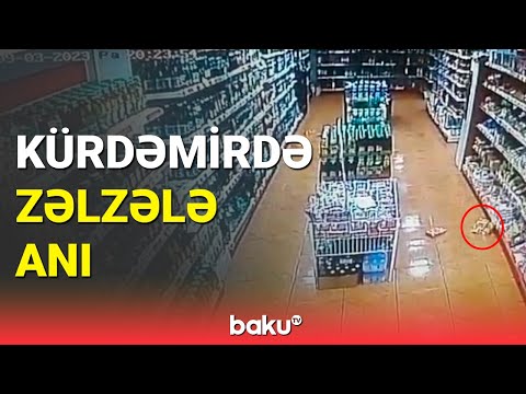 Kürdəmirdə 5.2 bal gücündəki zəlzələnin görüntüləri
