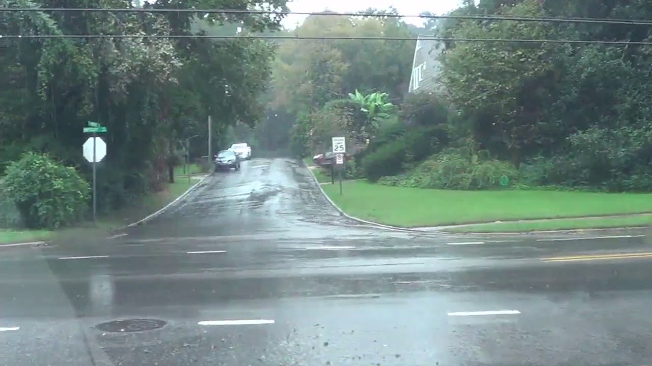 Durham sees rain from Tropical Storm Michael - YouTube