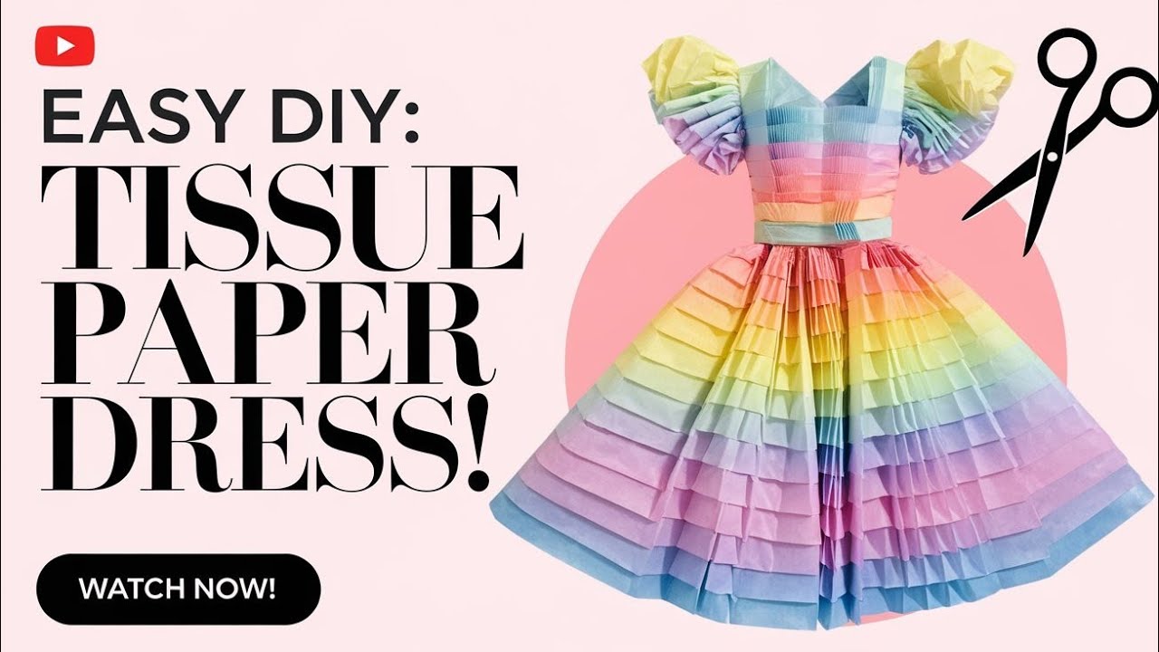 DIY Tissue Paper Dress | Doll dress with tissue paper | Dress Design ...