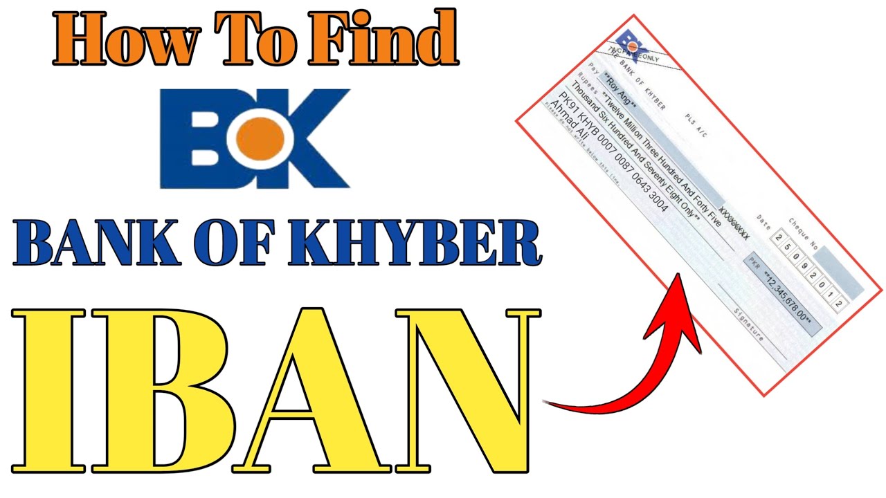 The Bank of Khyber Iban Number on Cheque | BOK IBAN on Checkbook ...