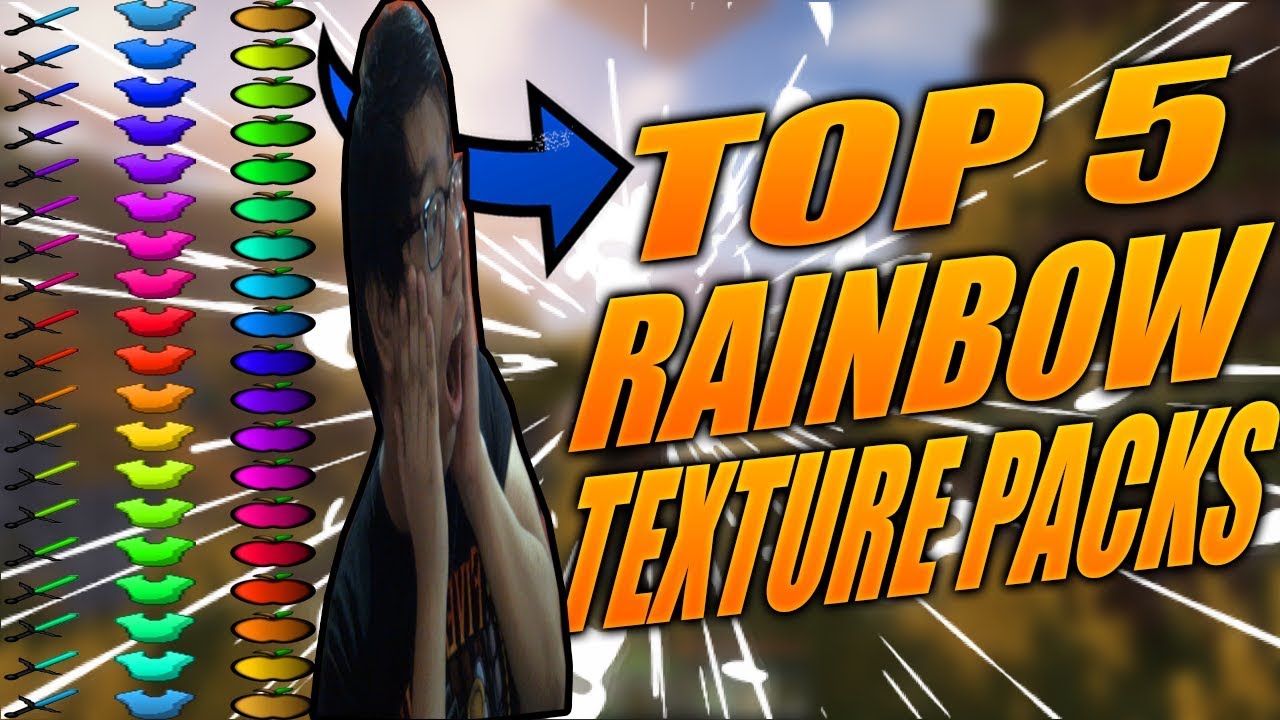 TOP 5 RAINBOW TEXTURE PACKS|minecraft|alvaro pony pie - YouTube