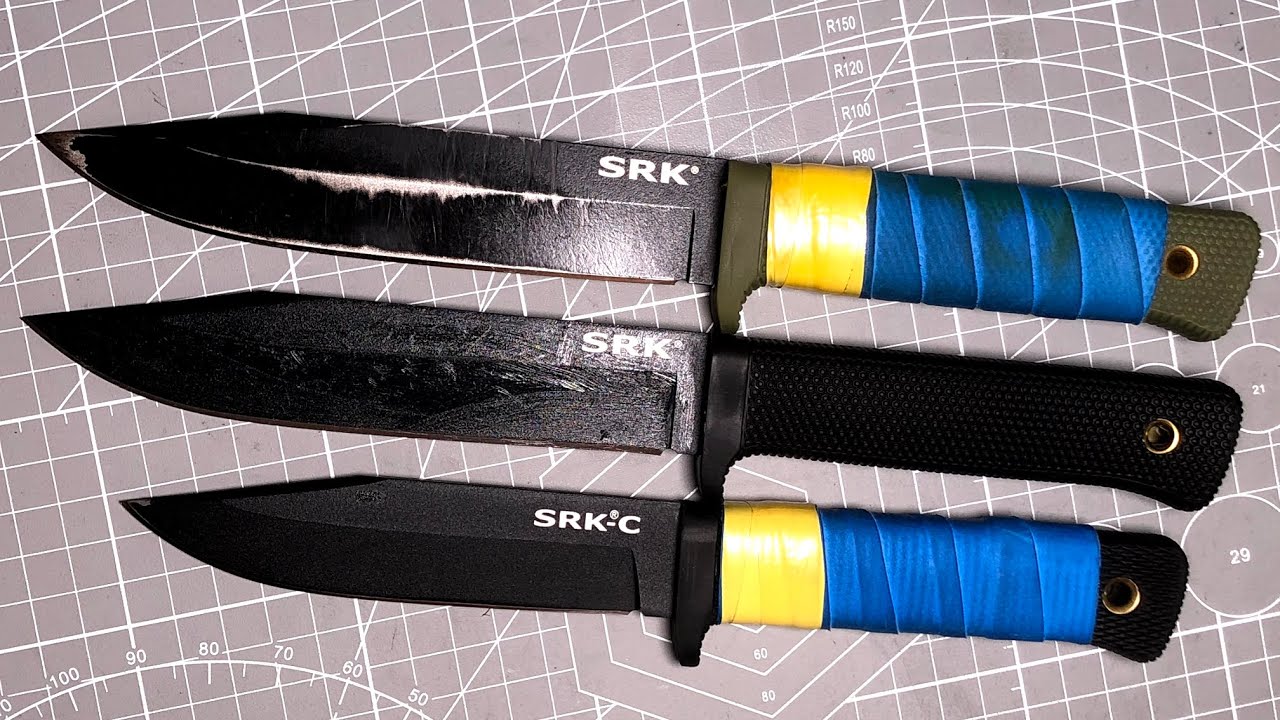 Cold Steel SRK (SK5) comparison - California VS GSM - YouTube