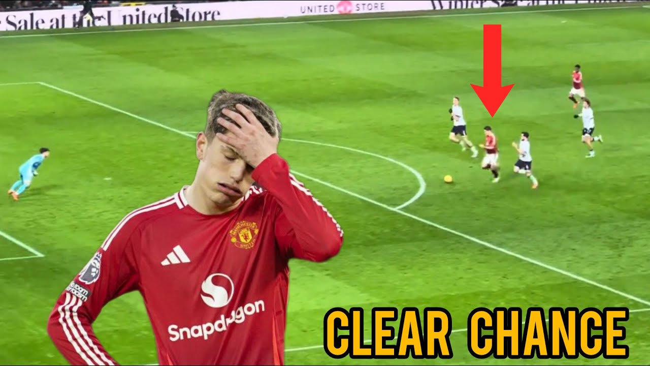 Garnacho missed clear chance against Bournemouth. Manchester United vs ...