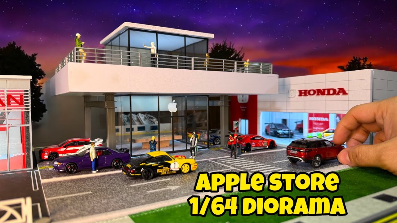Realistic Apple Store 1/64 Diorama | Hotwheels Diorama - YouTube