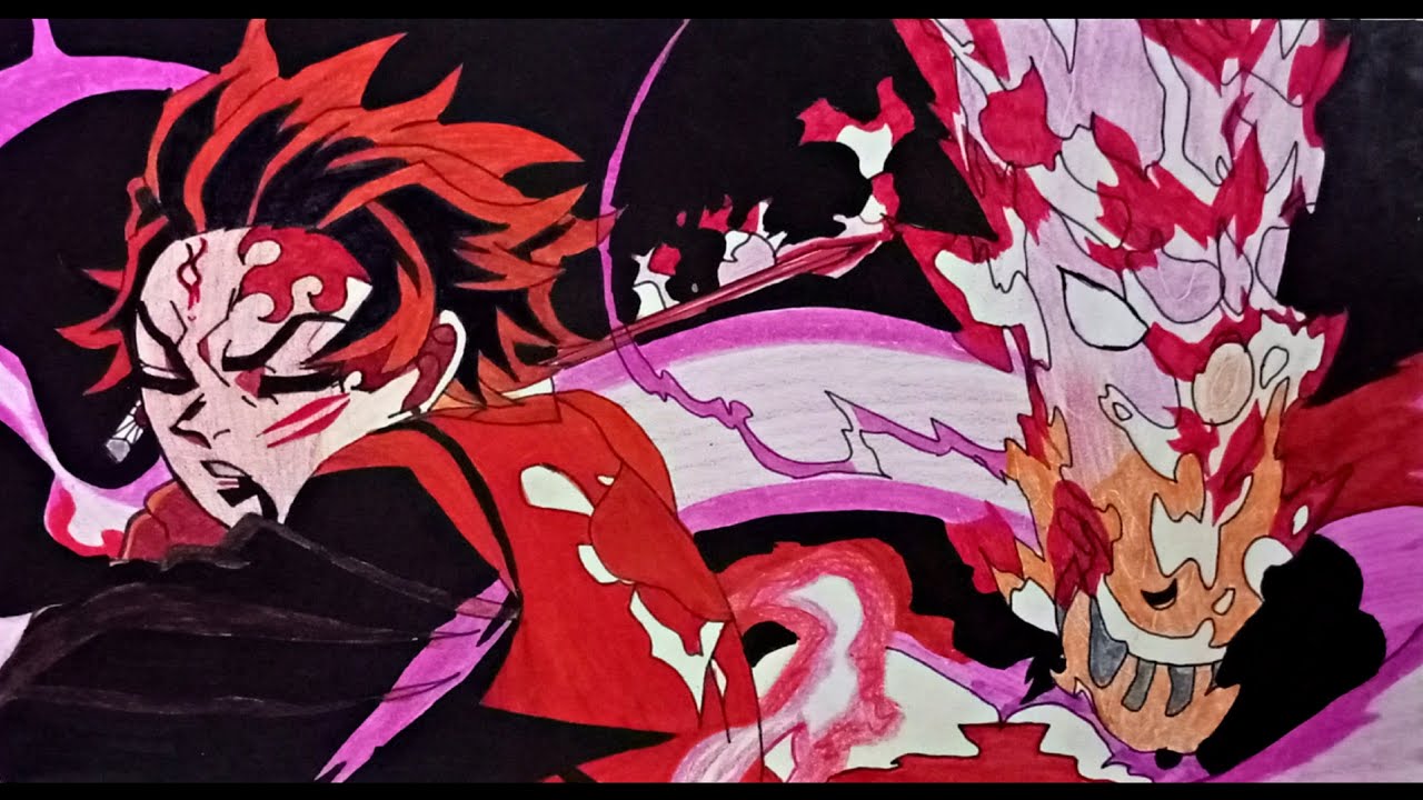 How to Draw Tanjiro (Exploding Blood Dragon) | Demon Slayer - YouTube