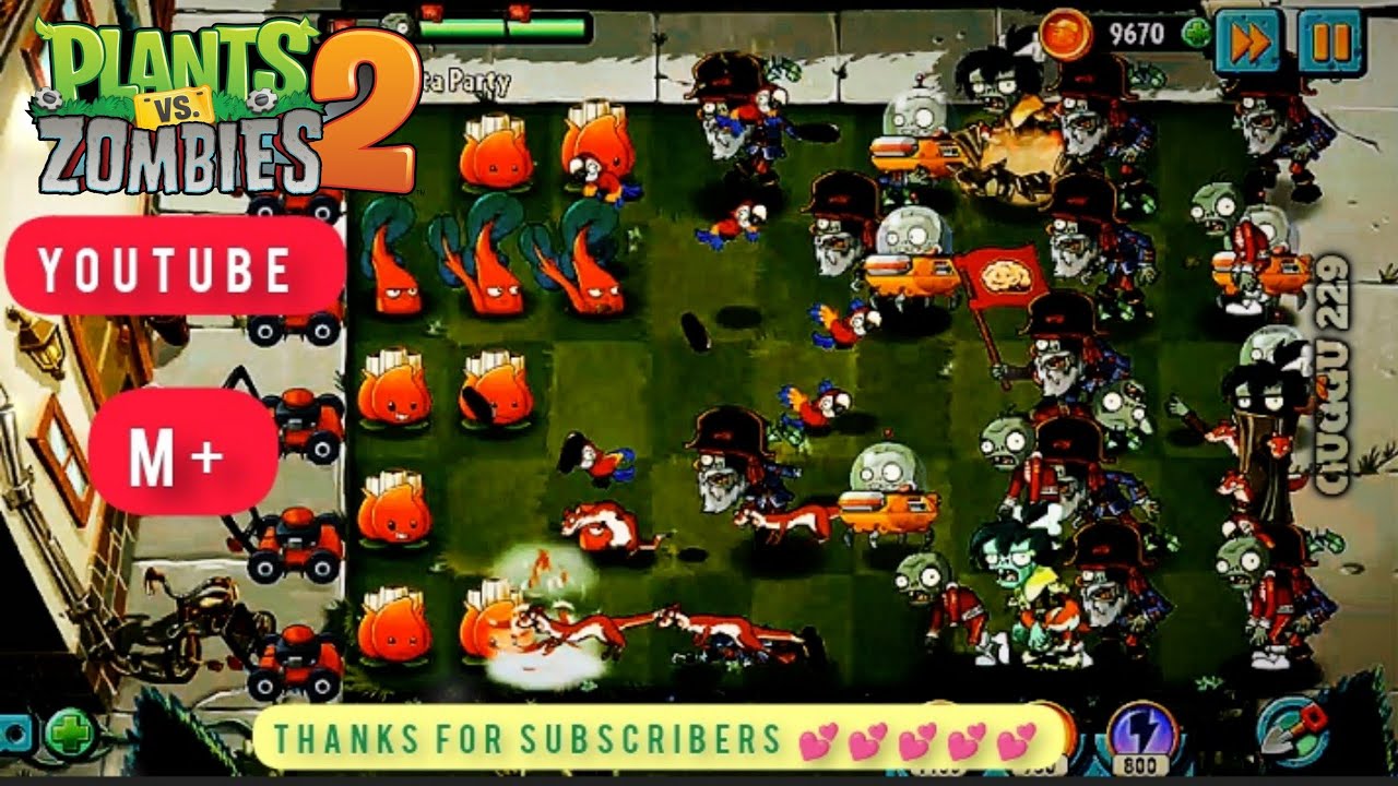 plants vs zombies 2|brutal fight between plants vs zombies parrots ...