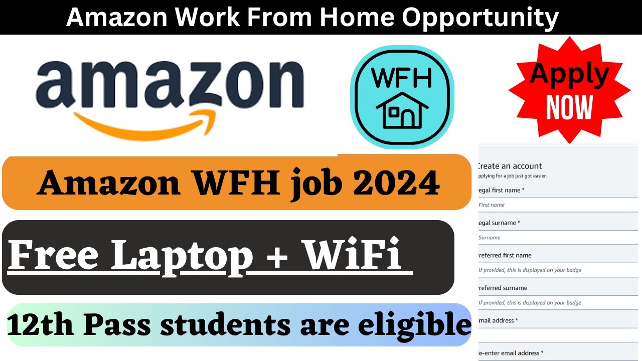 Amazon Work From Home Job | FREE Laptop +Wifi | 12th Pass Job | Amazon ...