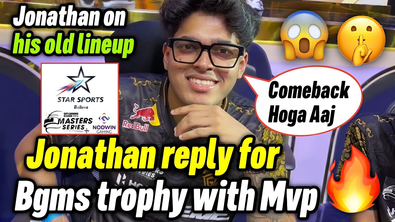 Jonathan reply for Bgms trophy with Mvp 🏆 Johny and Lala both want ...