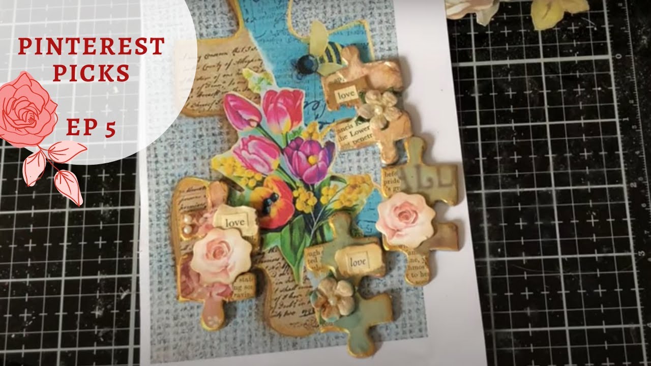 PINTEREST PICKS *** Ep 6 - Altered Puzzle Pieces for Junk Journals ...