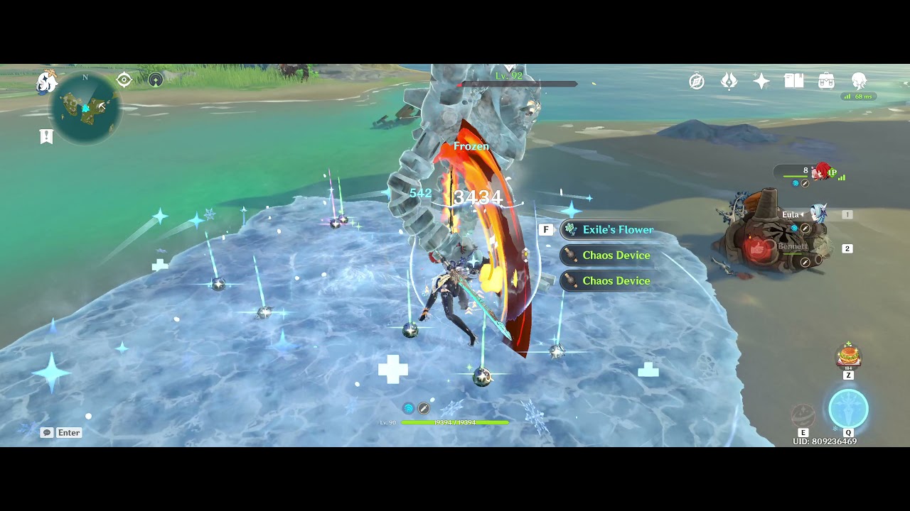 [Coop] Genshin Impact Eula test Damage + Ruin Guard and Snow Boar King ...