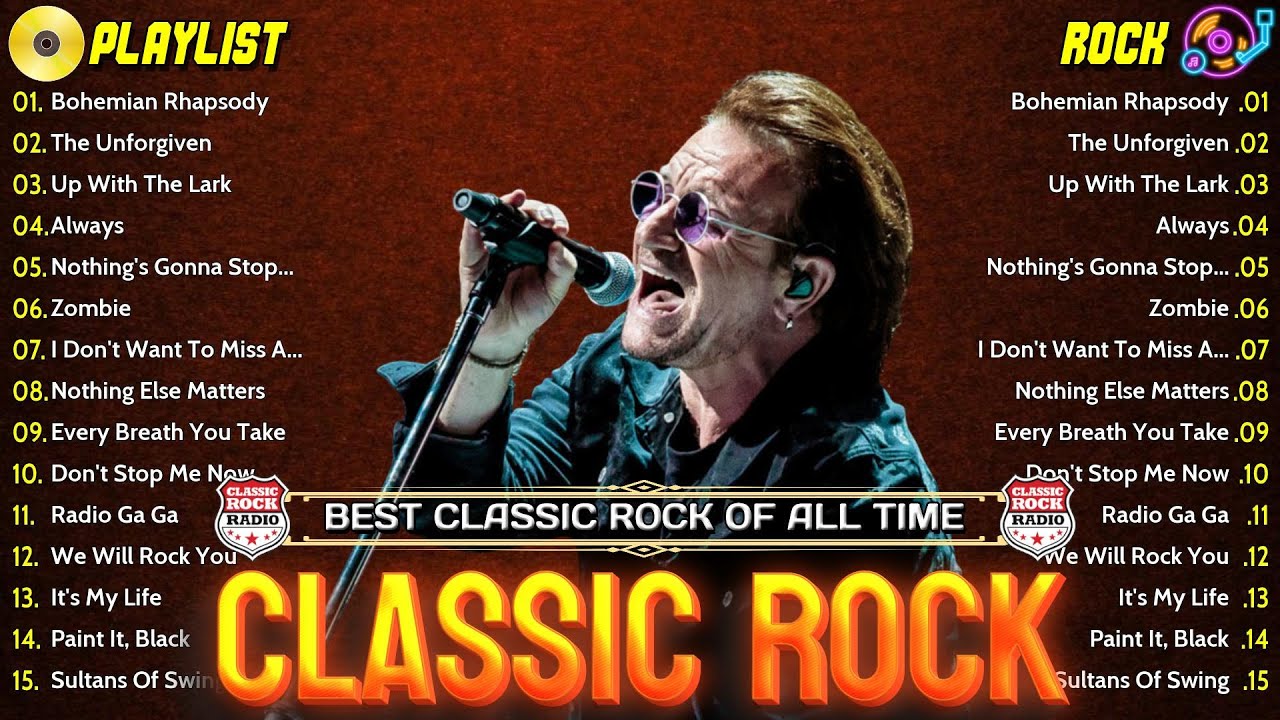 Classic Rock Greatest Hits 60s 70s 80s 🔥 Metallica, Queen, Nirvana, Bon ...