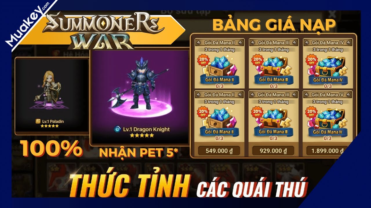 Hướng Dẫn 100% Nhận Pet 5 Sao Summoner War | Nạp Bảo Hành, Miễn Phí Đơn ...