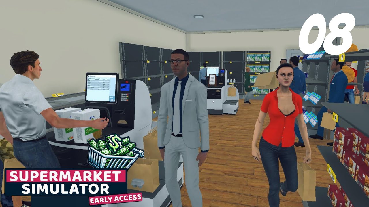 Supermarket Simulator | Hiring a Customer Helper! - YouTube