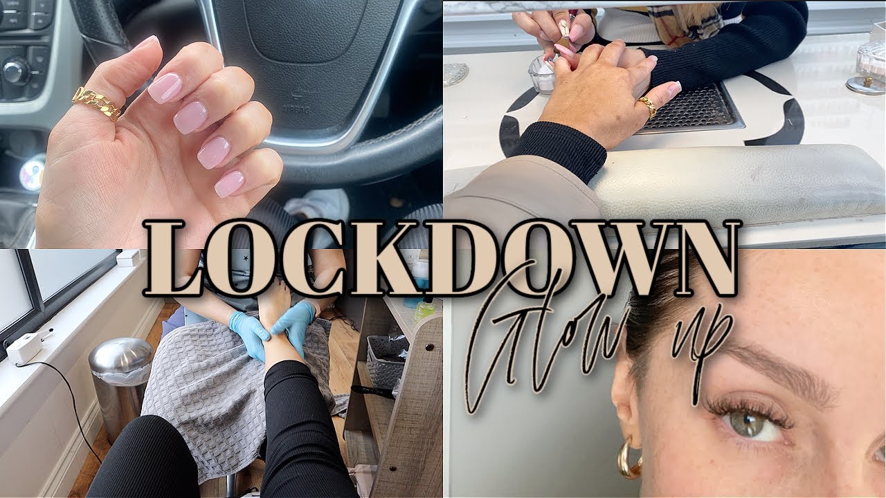 VLOG - LOCKDOWN GLOW UP: NAILS, PEDICURE, EYES AND LASHES - YouTube