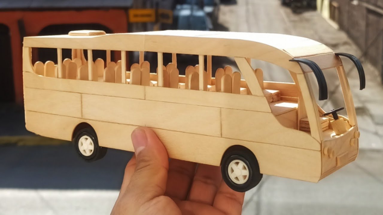 Como Hacer Un Autobus Con Palitos De Helado - How to Make a bus - YouTube
