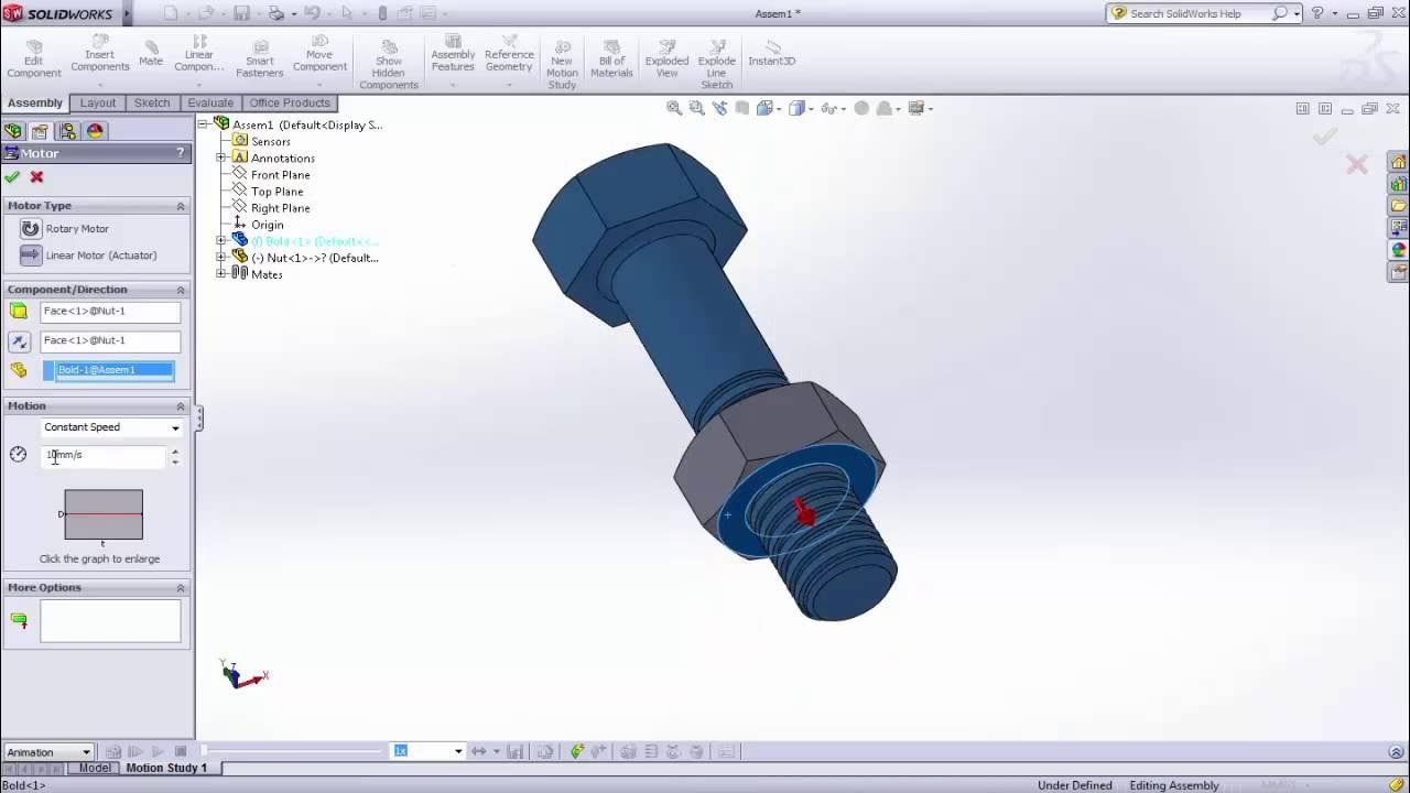 How to make animation in SolidWorks 2020 | Bolt and Nut | - YouTube