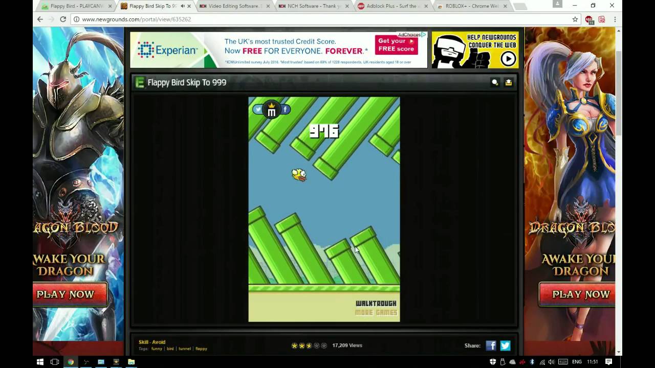 Flappy Bird Skip To 999 COMPLETE! - YouTube
