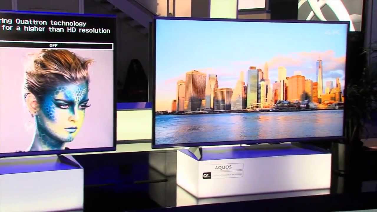 Sharp AQUOS Quattron+ (Q+) preview at CES 2014 - YouTube