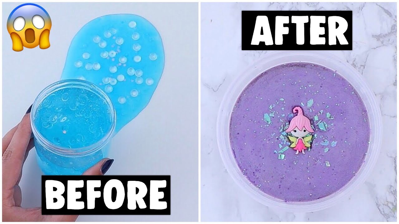 EXTREME SLIME MAKEOVERS *fixing my old slimes* - YouTube
