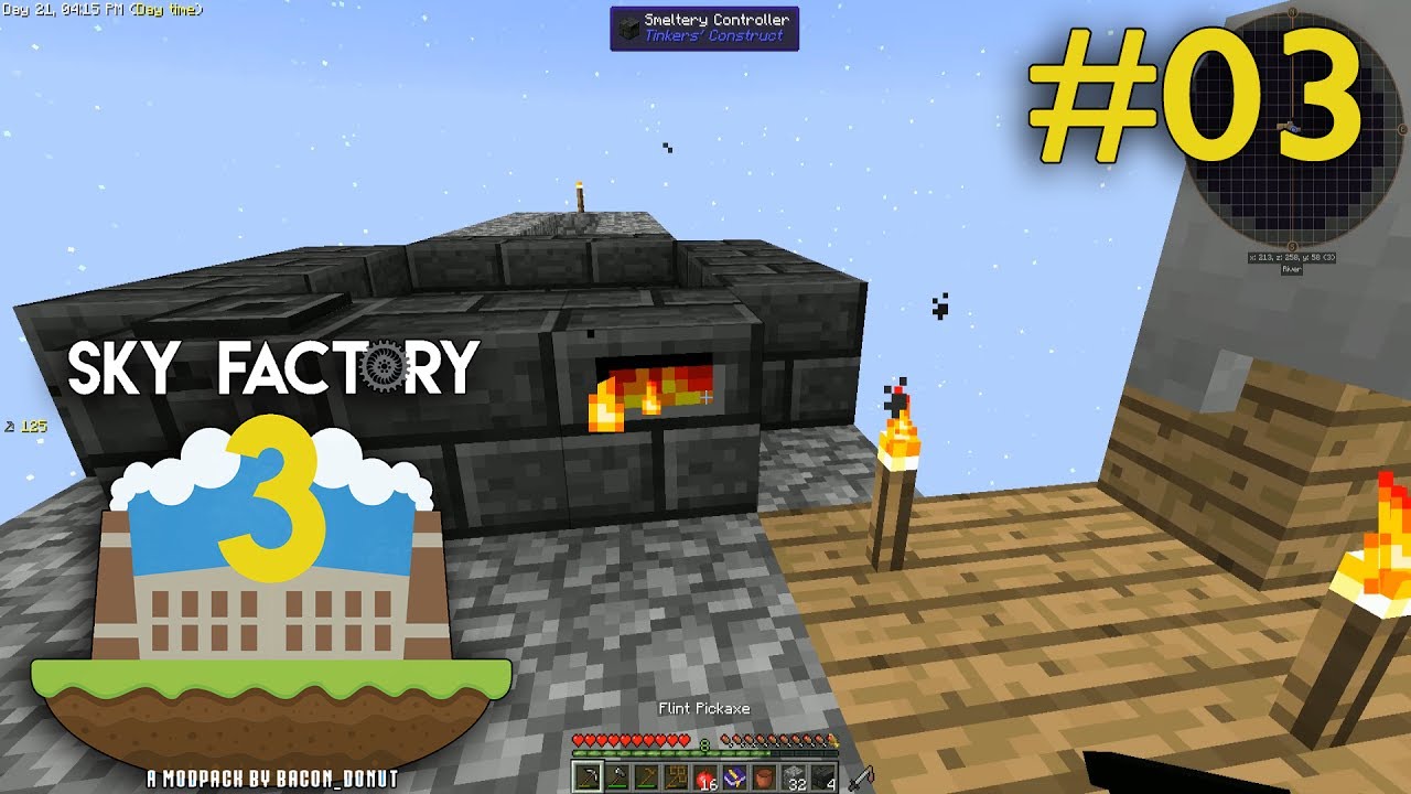 Smeltery Built! | Sky Factory 3 #03 - YouTube