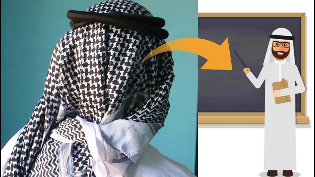 How to tie ARABIC Teacher SHEMAGH WITH AGAL Professional Arabic Ustad ...