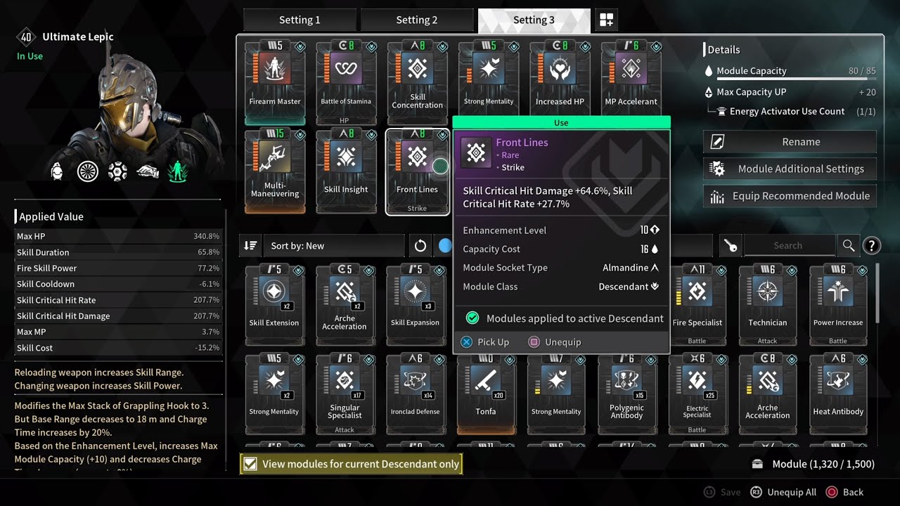 The First Descendant Lv 40 Ultimate Lepic For All Content No Glass ...