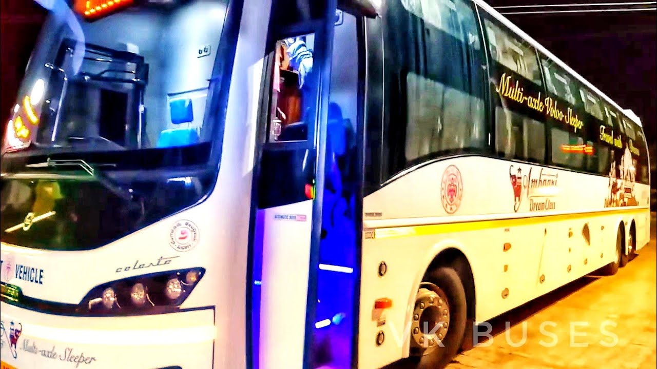 Brand new VOLVO AMBARI DREAM CLASS SLEEPER BUS!! Cabin ride - YouTube