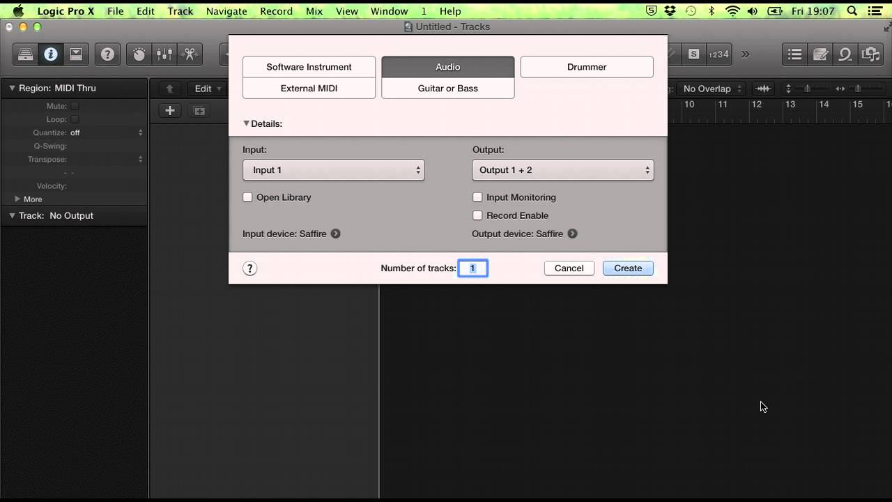 Logic Pro X Tutorial 3 - Creating an Empty Project - YouTube