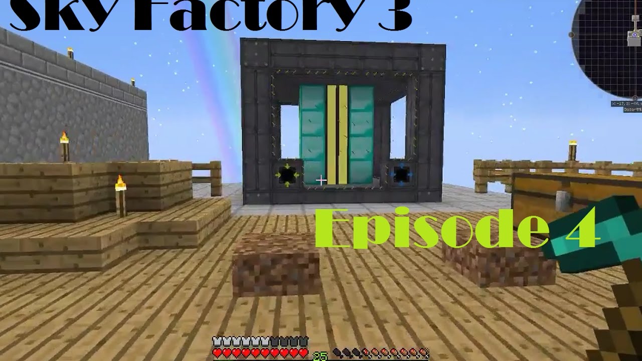 Minecraft: SkyFactory 3 - E4 - Reactor and RF system - YouTube
