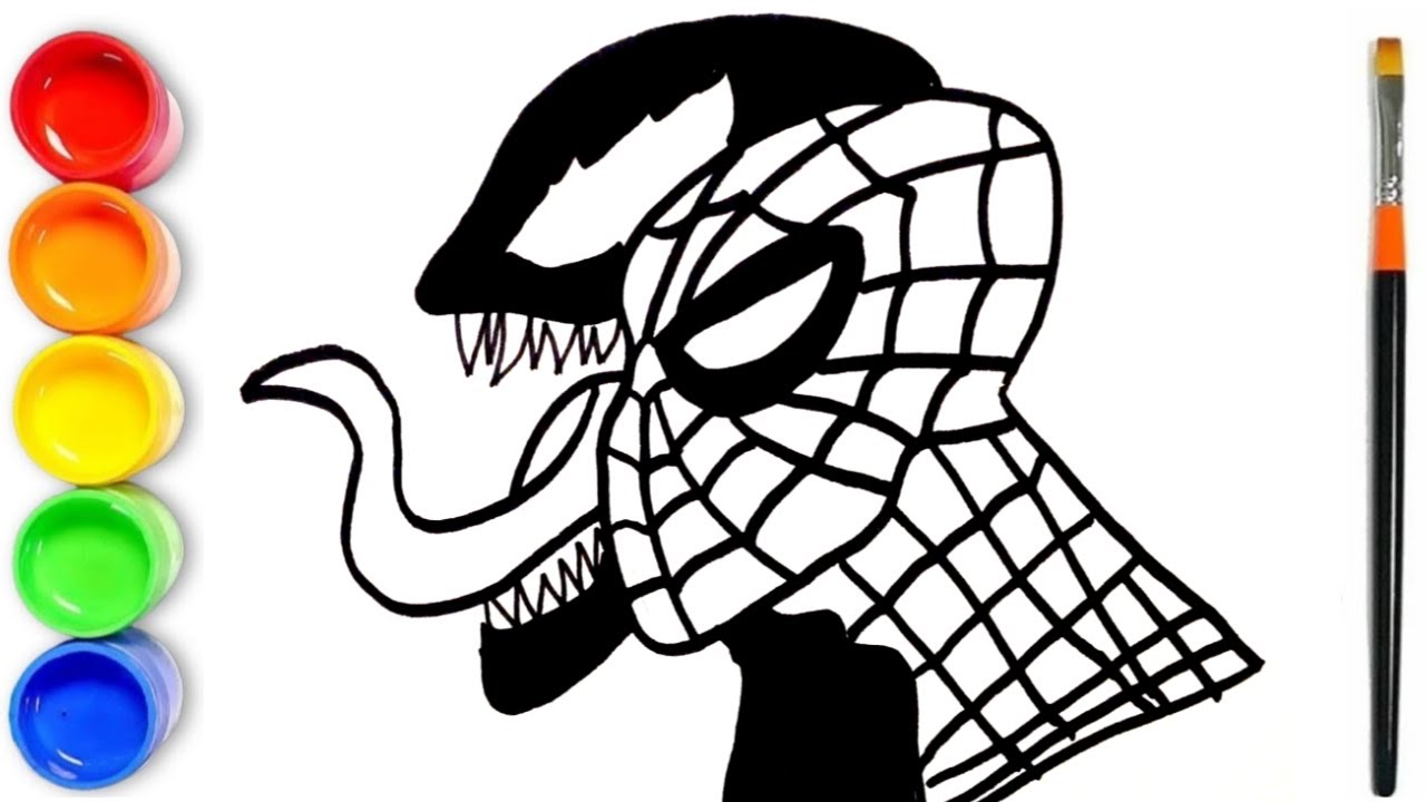 How to draw Spiderman VS Venom, Spider-Man, Venom Drawing - YouTube