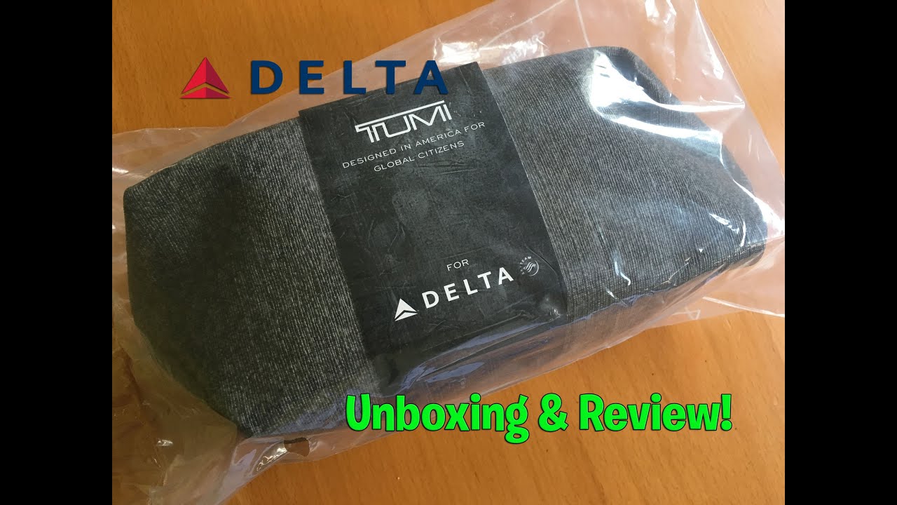 Delta Airlines Tumi Amenity Kit (Early 2016 Edition-Grey) Unboxing ...