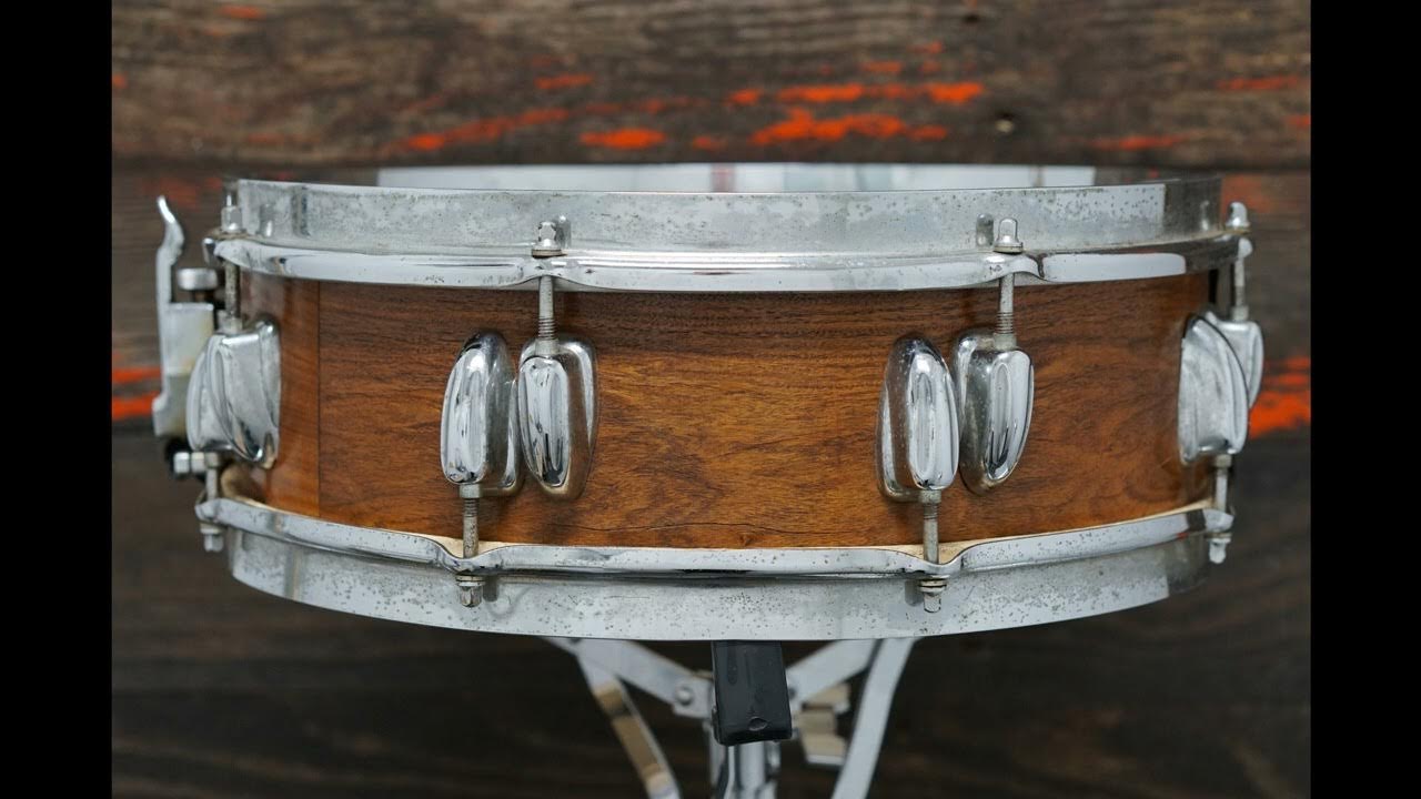 SOLD - Slingerland 4x14" Buddy Rich Model Snare Drum - 1970s Refinished - YouTube
