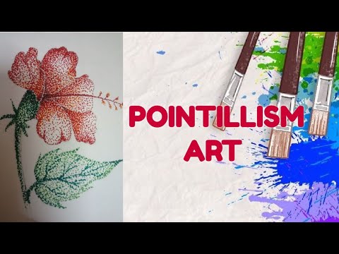Pointillism Art | Drawing | Dot art work | - YouTube