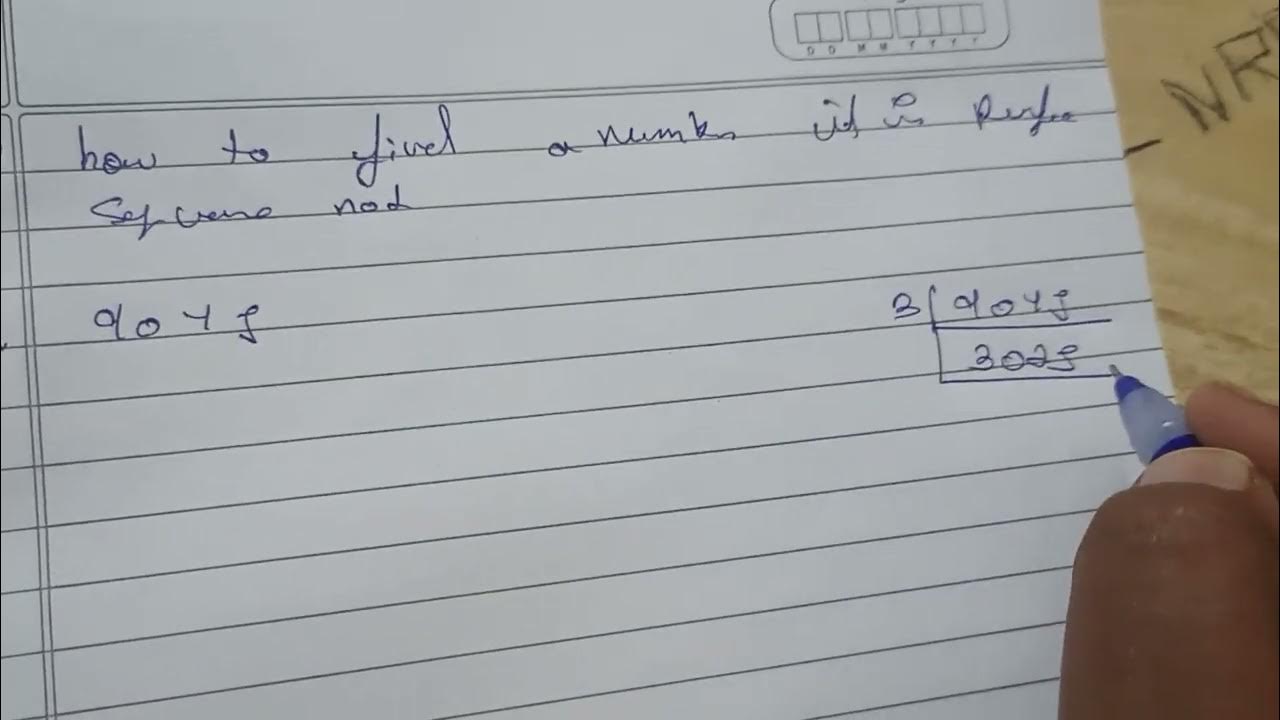 how to find a number it is a perfect square or not - YouTube
