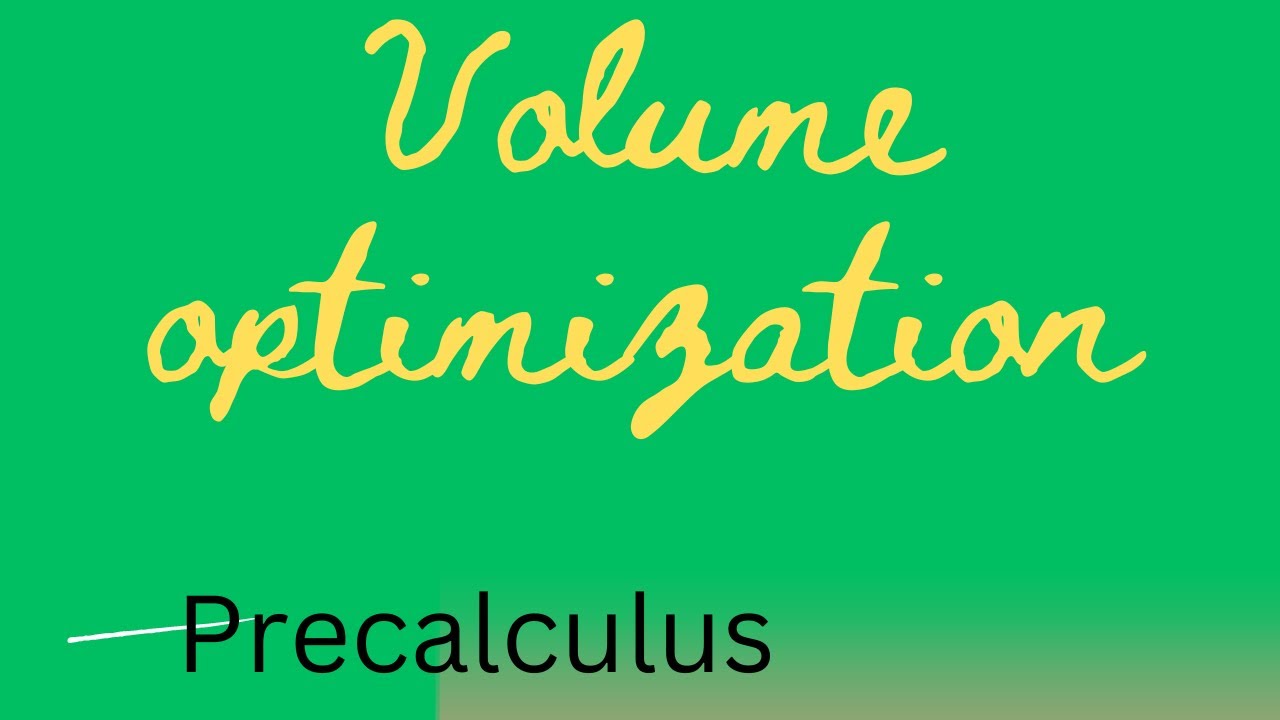 Volume optimization: Tips & easy steps - YouTube